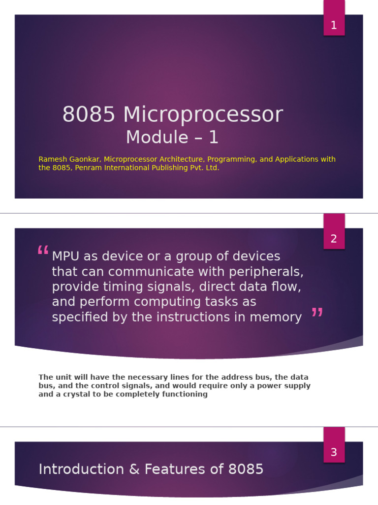 Mp Mc Module 1 2nd Part Pdf Integrated Circuit Computer Data