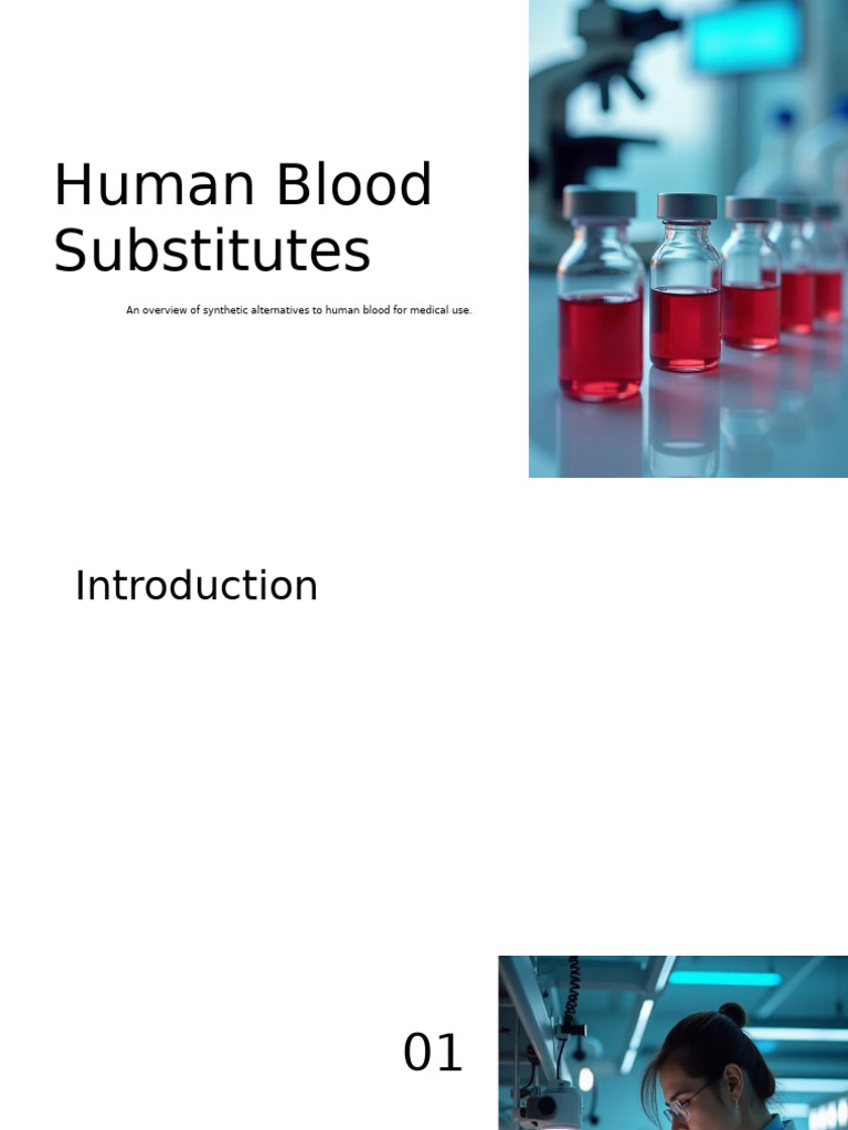 Overview of Human Blood Substitutes | PDF | Blood | Medical Specialties