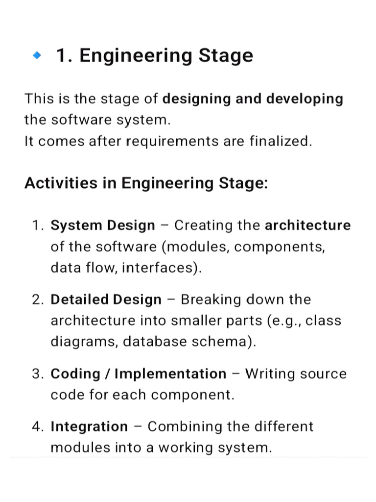Engineering Stage and Production Stages | PDF