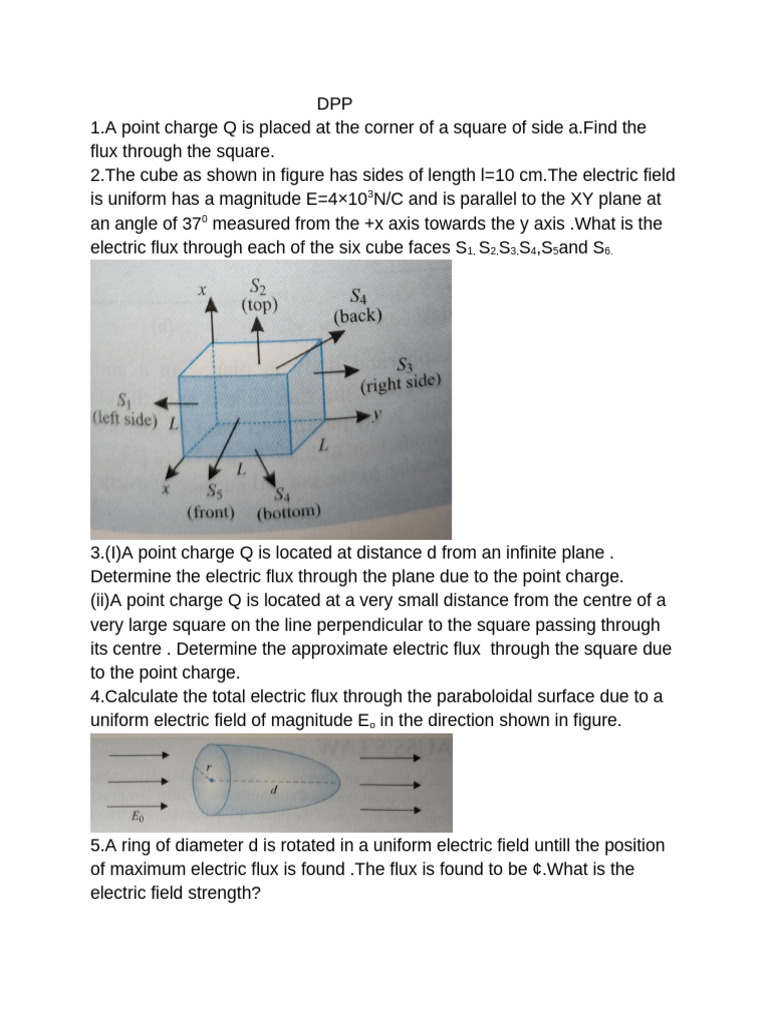 Electric Flux Calculations and Concepts | PDF | Sphere | Geometry