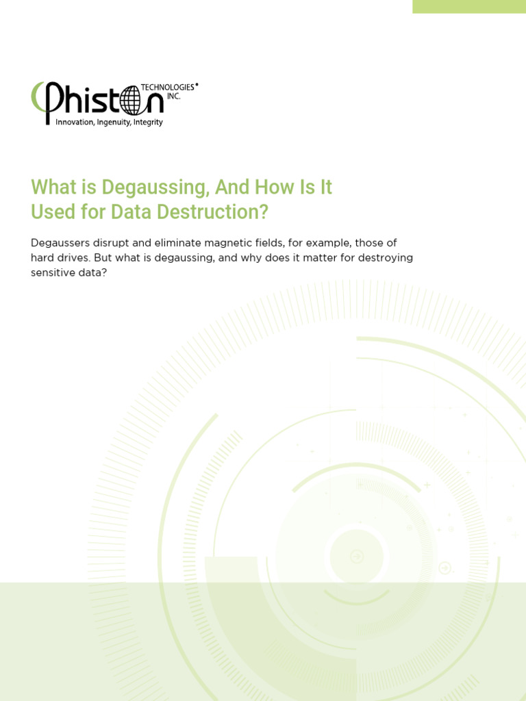 Phiston Technologies What Is Degaussing | PDF | Hard Disk Drive ...