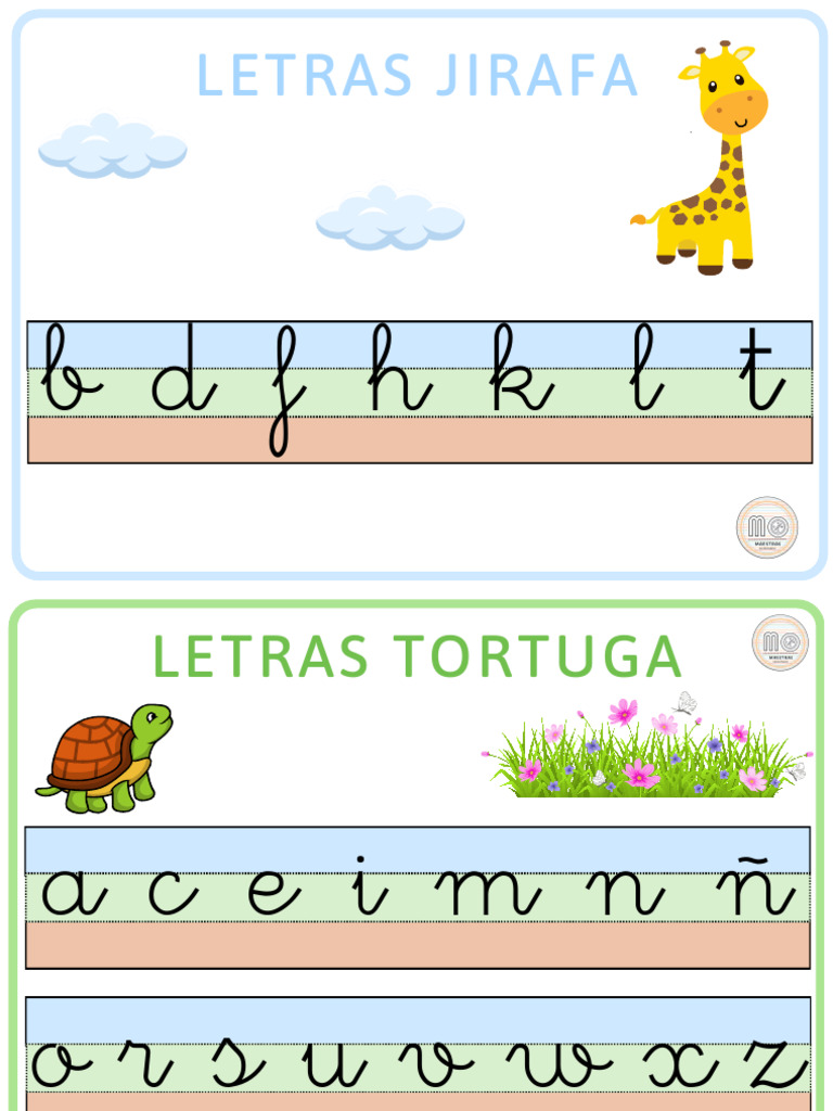 Carteles Letras Jirafa Letras Tortuga en Letras Topo | PDF