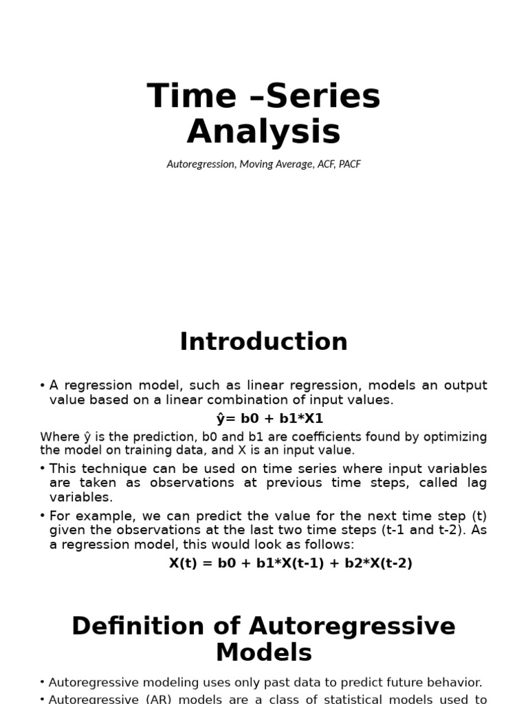 Time - Series | PDF | Time Series | Autoregressive Model