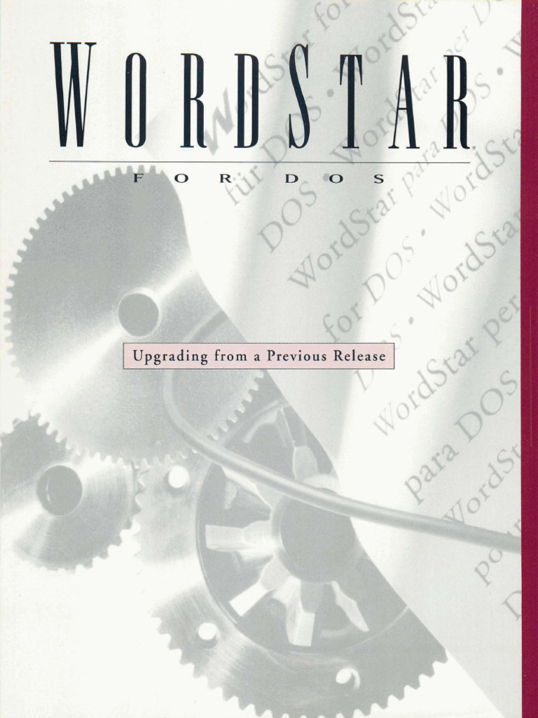 Upgrading From A Previous Release (Wordstar 7) | PDF | Computer File ...
