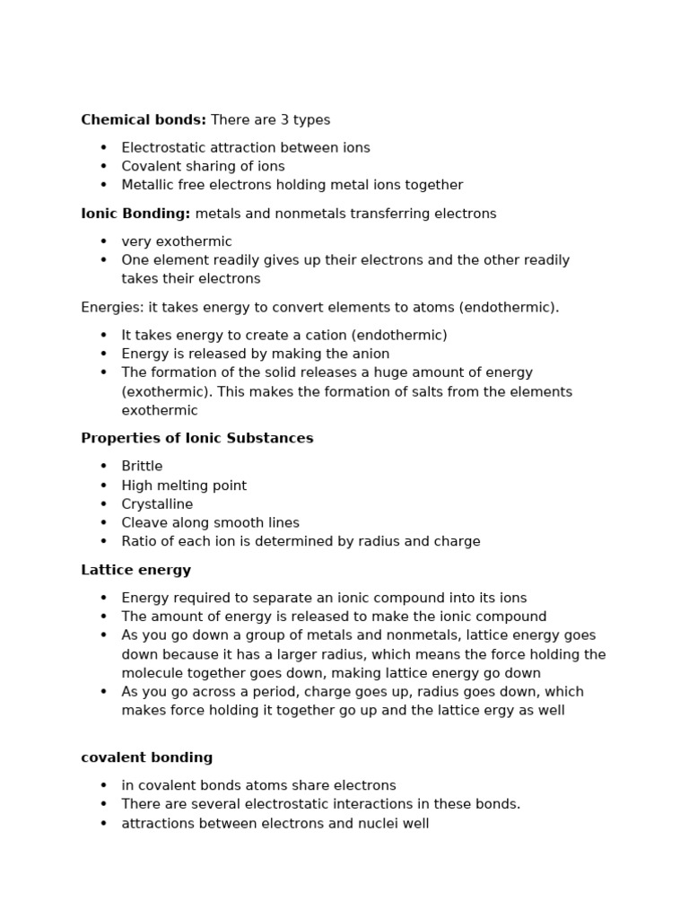 Chem Unit 2 Review Complete | PDF | Chemical Polarity | Chemical Bond