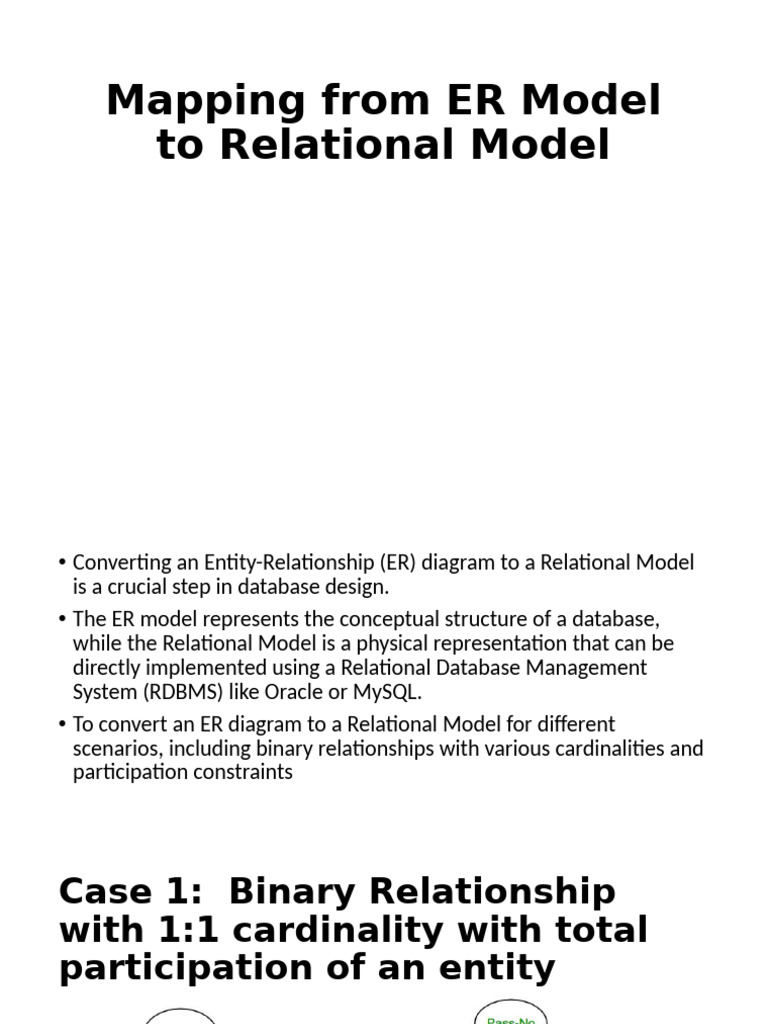 Mapping From ER Model To Relational Model | PDF | Relational Database ...