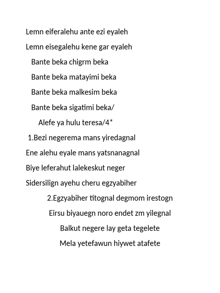 Lemn Eiferalehu | PDF