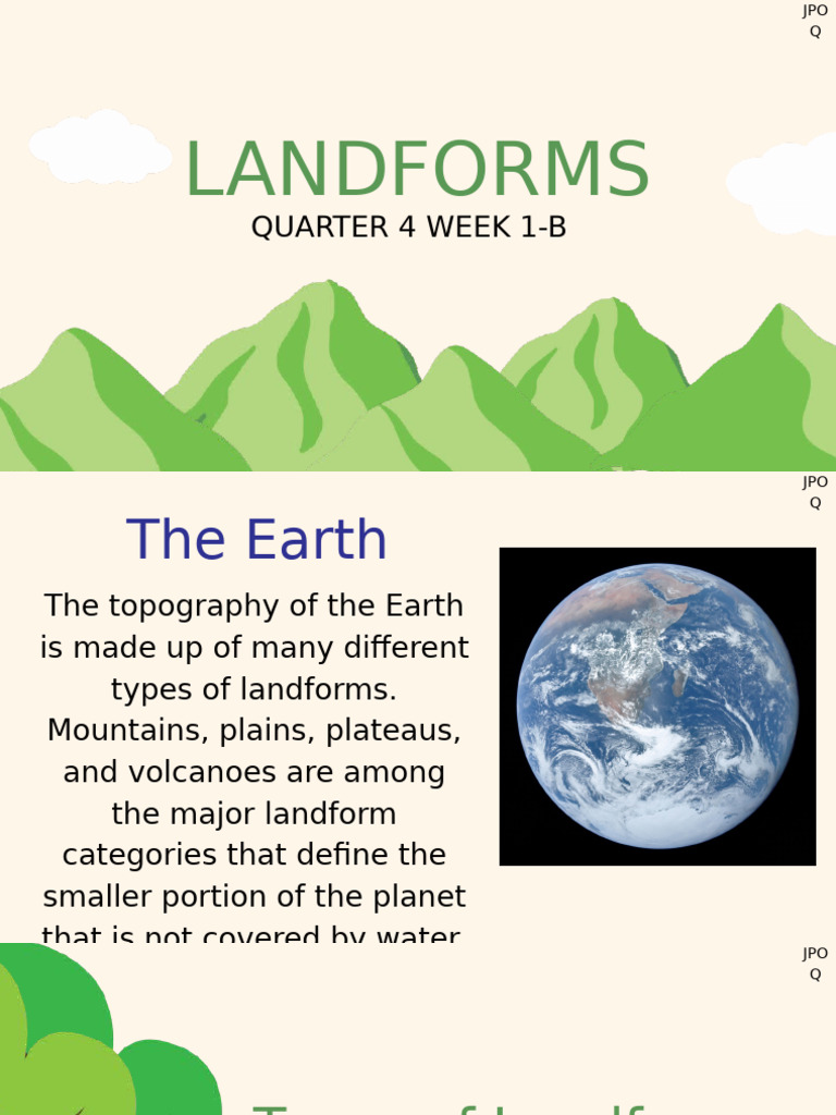 SCIENCE-3-Q4W1 Land Forms | PDF | Plateau | Mountains