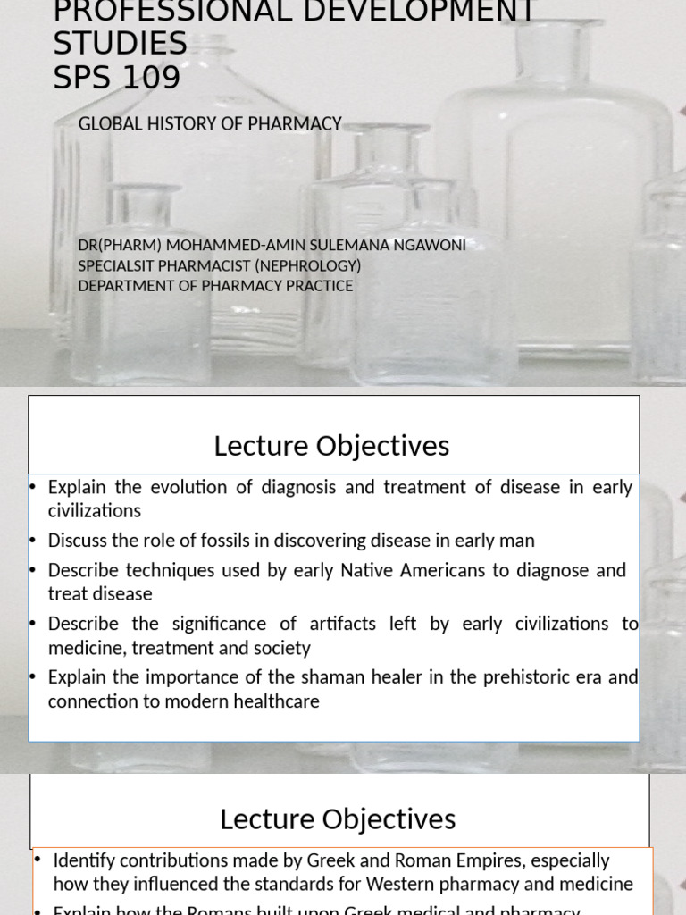 History of Pharmacy Practices | PDF | Pharmacy | Medicine