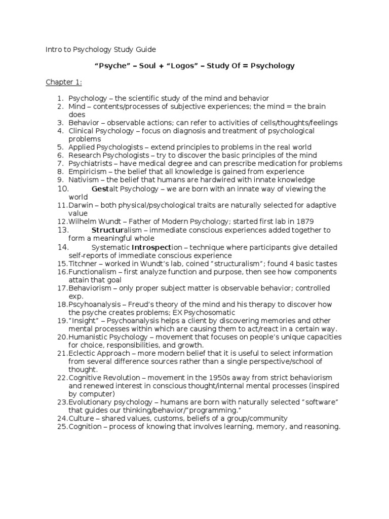 "Psyche" - Soul + "Logos" - Study of Psychology | PDF | Neuron ...