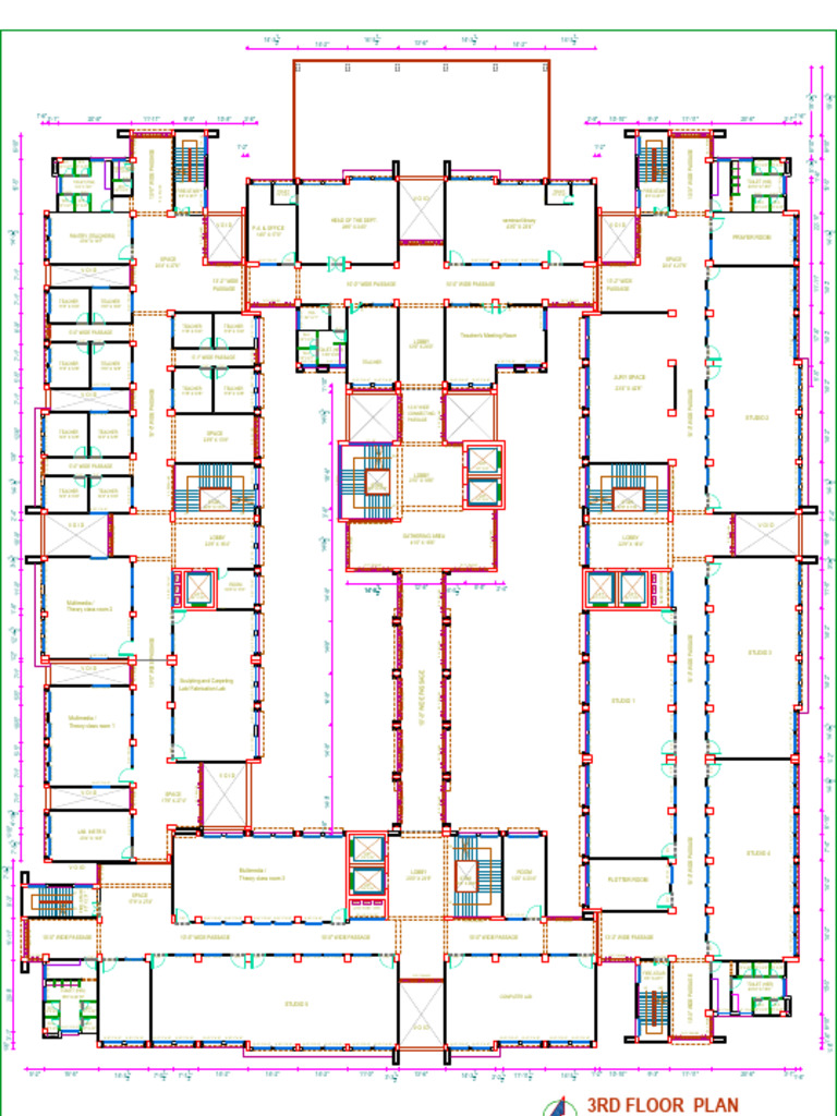 HSTU Faculty Building 3rd Floor Plan | PDF