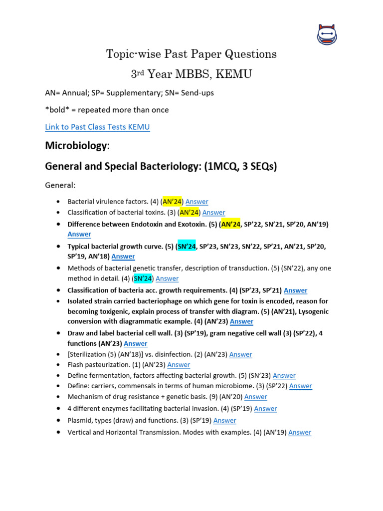 Patho Frenzy - Exam Archives (2018-2024) | PDF | Thrombosis | Thrombus