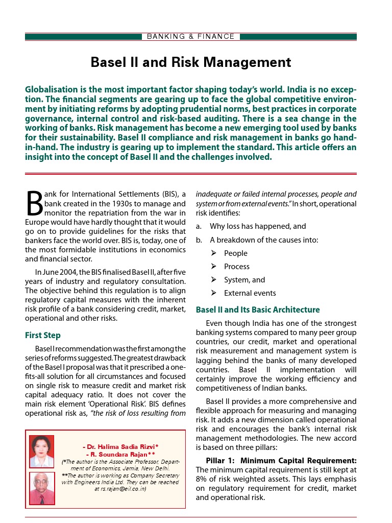 Basel II and Risk MGMT | PDF | Basel Ii | Operational Risk