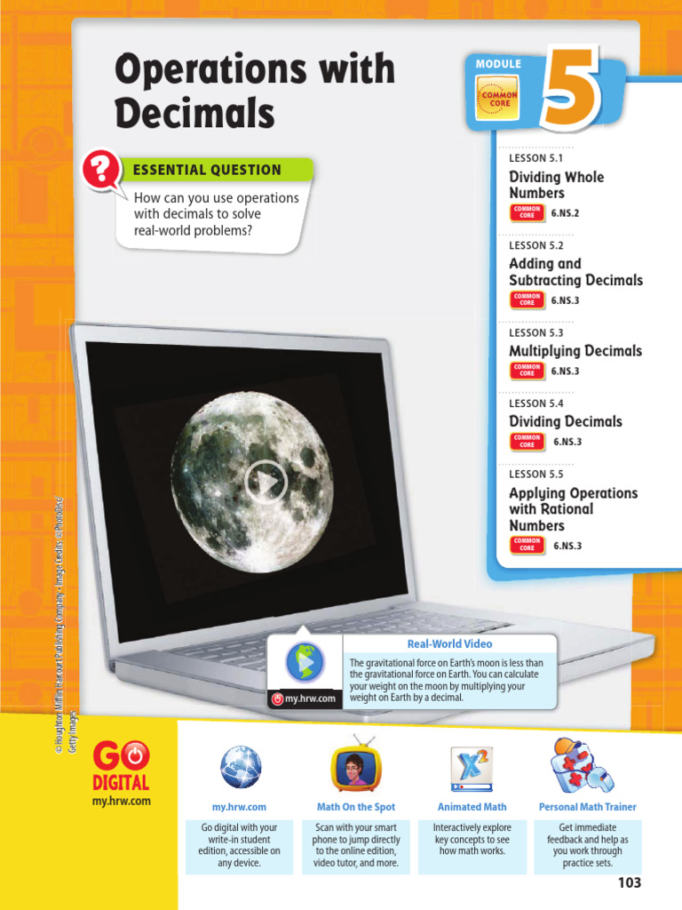 Decimals Fractions Go Math | PDF | Division (Mathematics) | Numbers