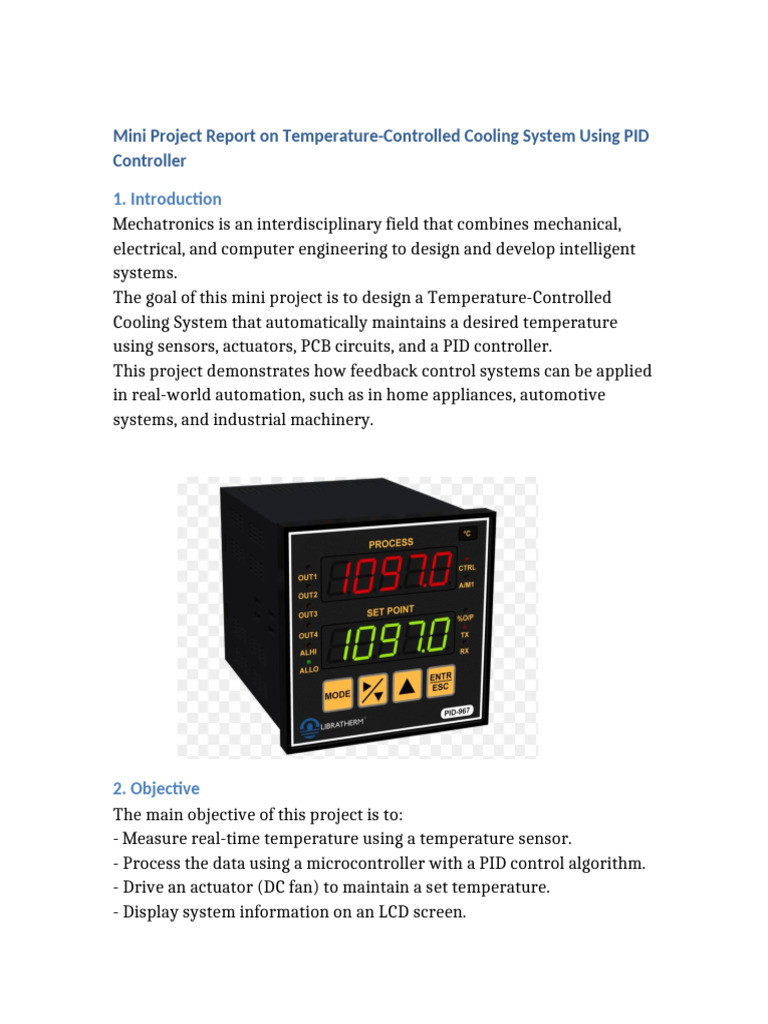 Mini Project Report Temperature Control PID | PDF | Sensor | Computer Engineering