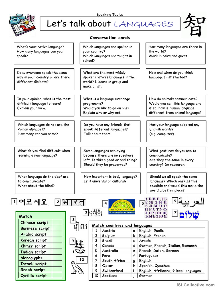 Let's Talk About Languages (A2+) | PDF