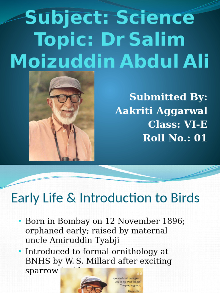 DR Salim Ali | PDF