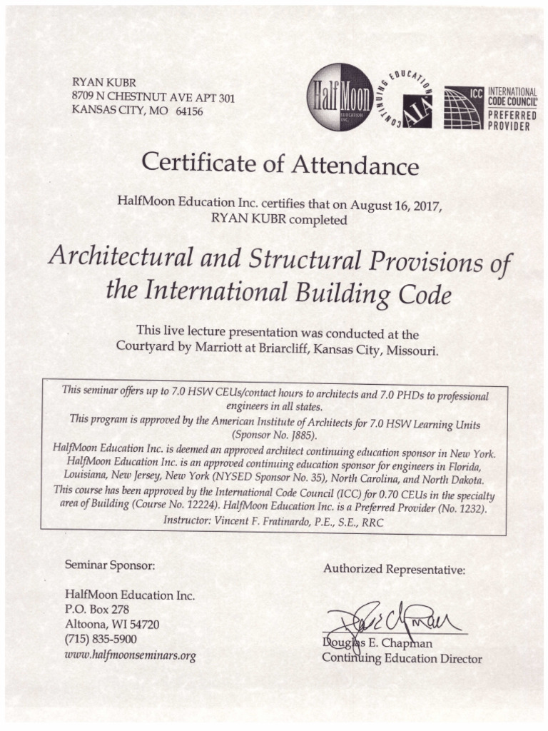 2017 0816 7 PDH HalfMoon Arch and Struc Provisions of IBC | PDF