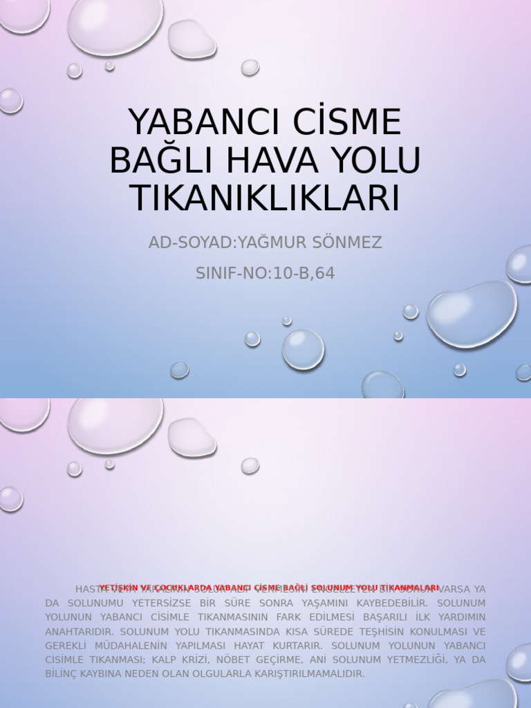 6.hafta Yeti̇şki̇n Ve Çocuklarda Yabanci Ci̇sme Bağli Solunum Yolu ...
