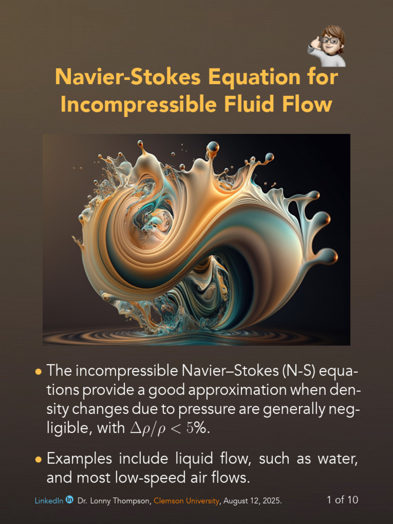 Incompressible Navier-Stokes Equations | PDF | Navier–Stokes Equations ...