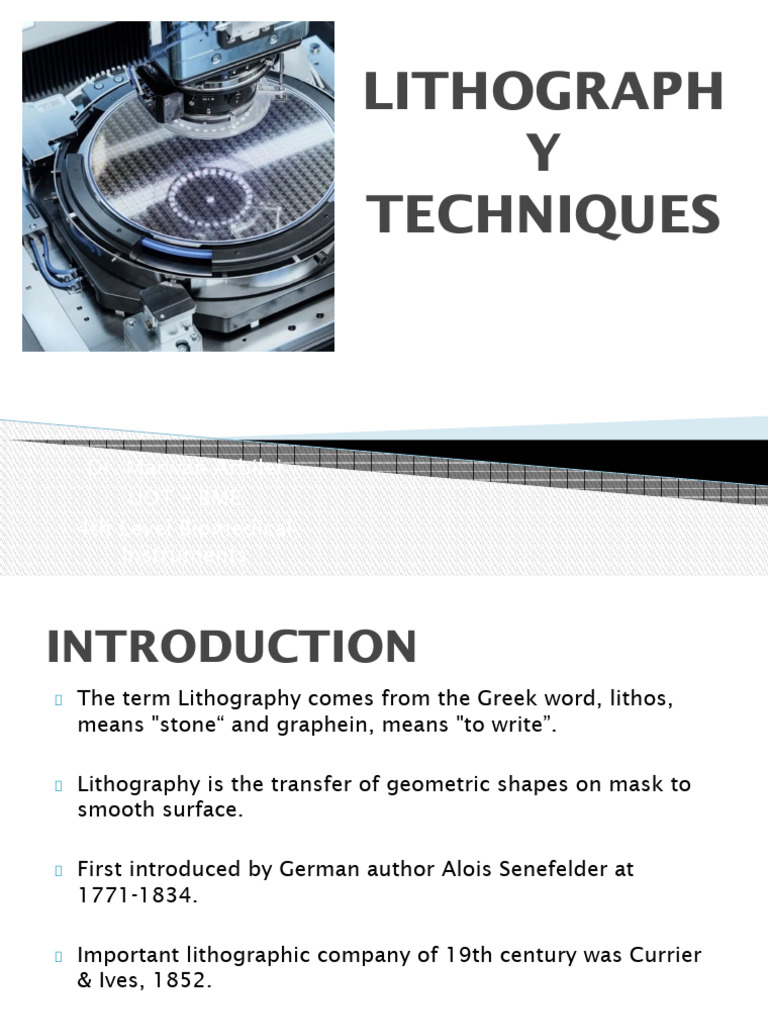 Lect 3 - Lithography Techniques Types | PDF | Photolithography | Physical Sciences