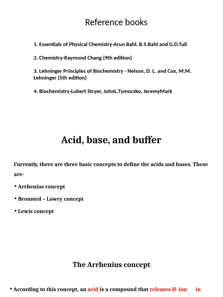 Acid, Base, and Buffer | PDF | Buffer Solution | Acid