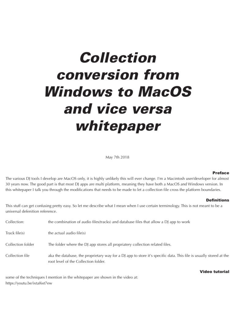 Cross-Platform DJ Collection Conversion Guide | PDF | Computer File ...