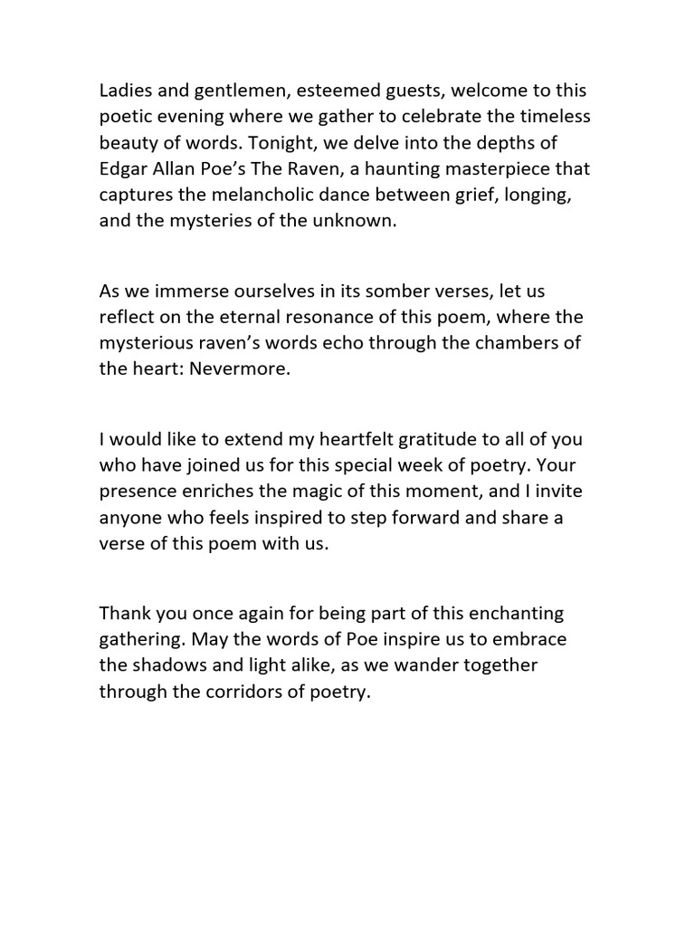 The Raven Edgar Allan Poe Intro | PDF | The Raven | Poetry