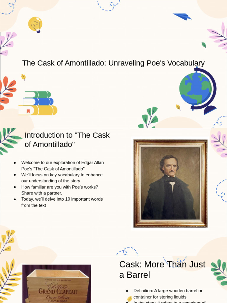 The Cask of Amontillado: Unraveling Poe's Vocabulary | PDF | Justice ...