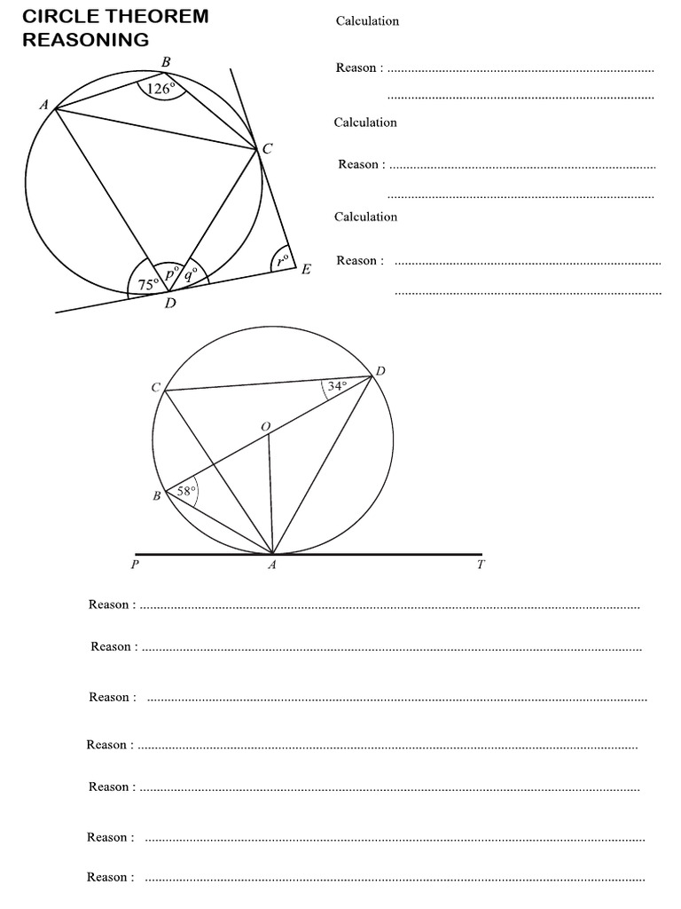 Circle Theorem (Reasoning) - 1ofmany - b703b4b5 c4f0 40a5 b763 ...