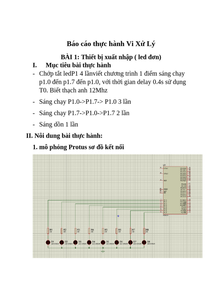 Báo Cáo VI Xử Lí - IUH | PDF
