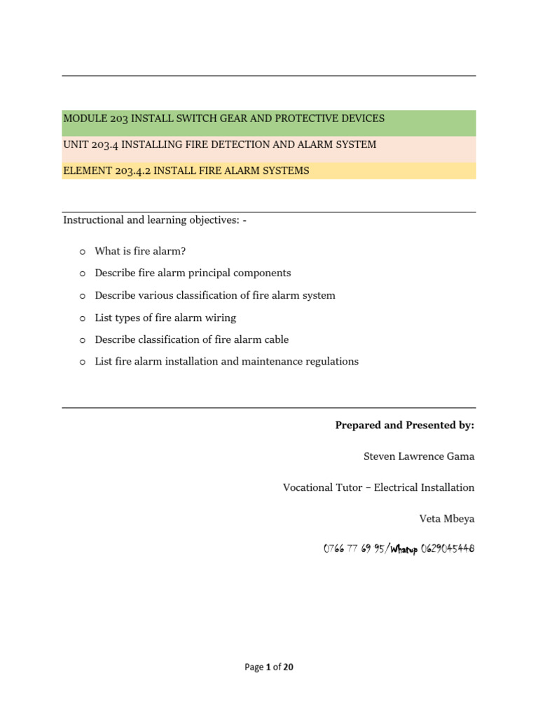 Fire Alarm System Installation Guide | PDF | Security Alarm | Smoke