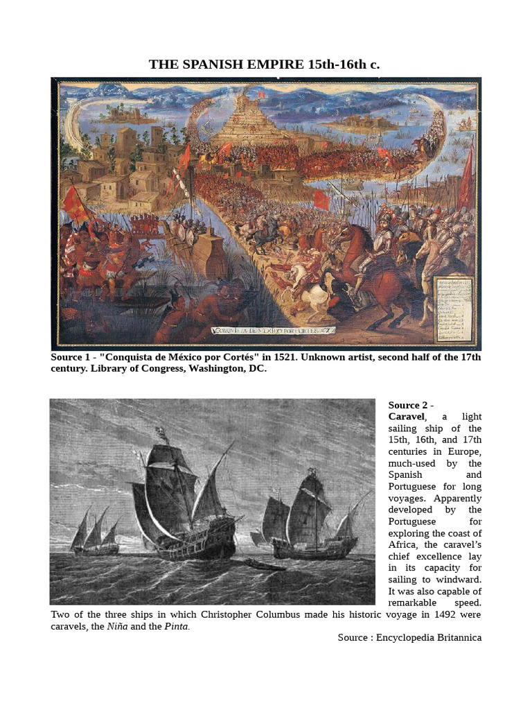 Spanish Empire Document Study | PDF | Spanish Empire | Spanish ...