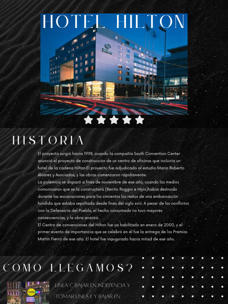 Hotel Hilton: Historia y Servicios | PDF