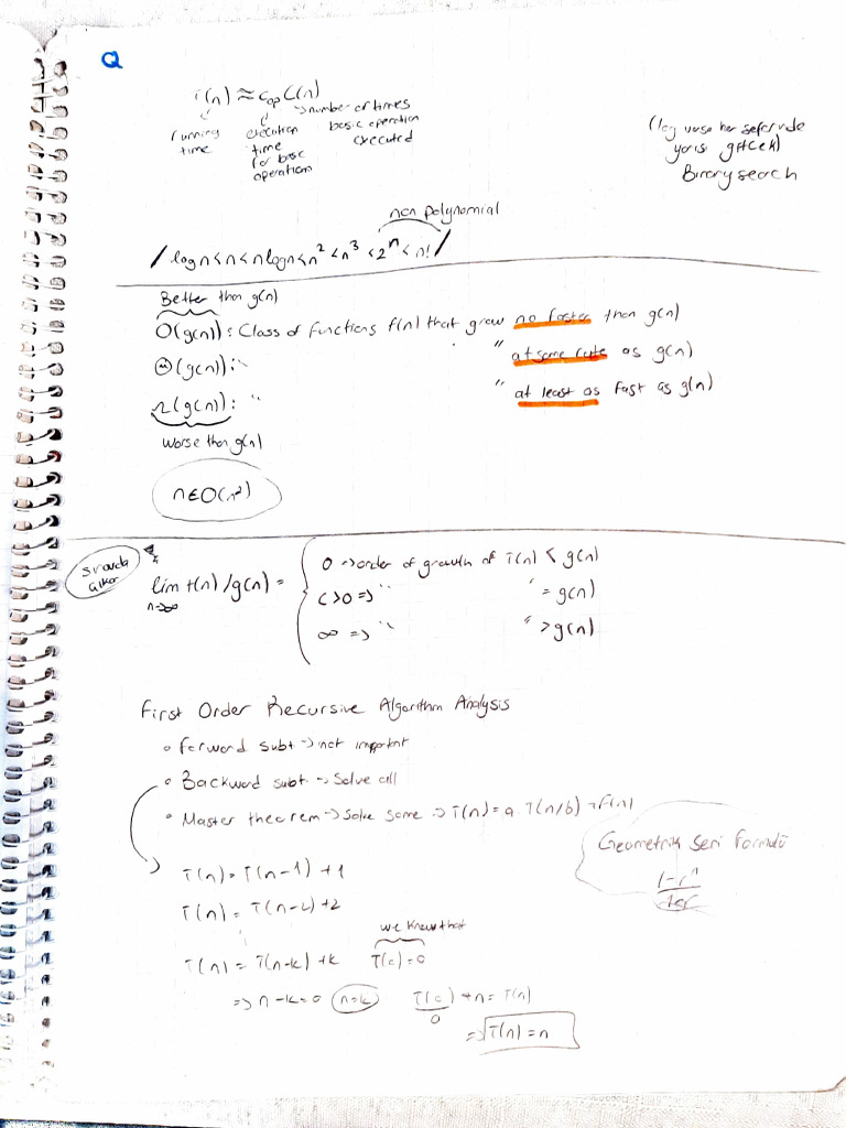 Algoritma Analizi Dersi Vize Notları | PDF