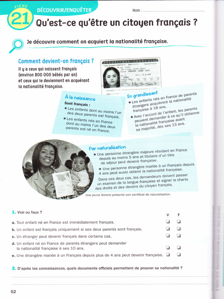 21 - Citoyen Français | PDF