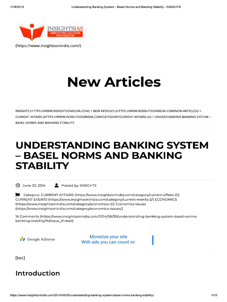 Basel Norms | PDF