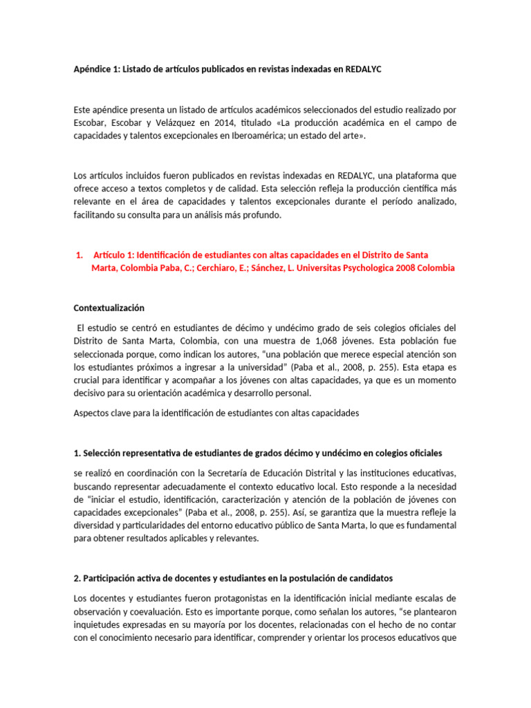 Borrador Trabajo Talentos Excepcionales | PDF | Creatividad | Maestros