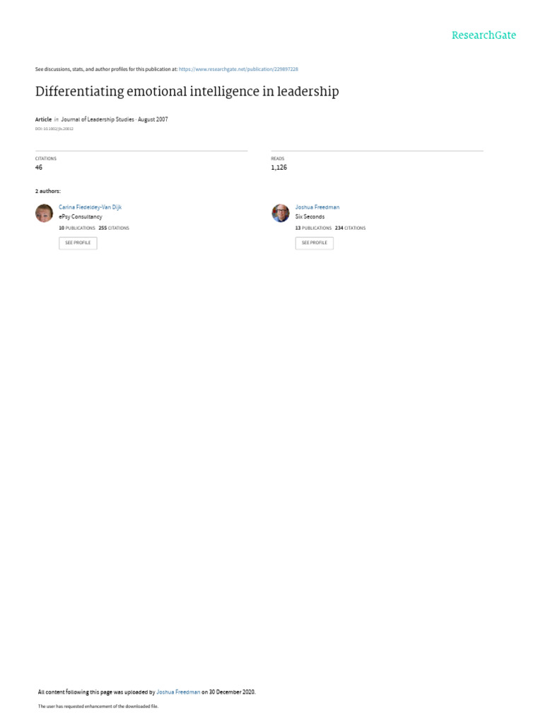 JLS Differt Leadership (1) | PDF | Emotional Intelligence | Leadership