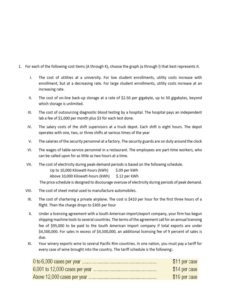 Class Handout - Cost Analysis & BEP | PDF | Economies | Business Economics