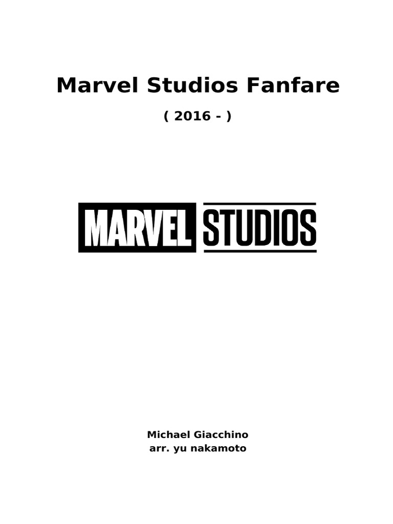 Marvel Studios Fanfare Michael Giacchino Concert Band | PDF | Musical ...