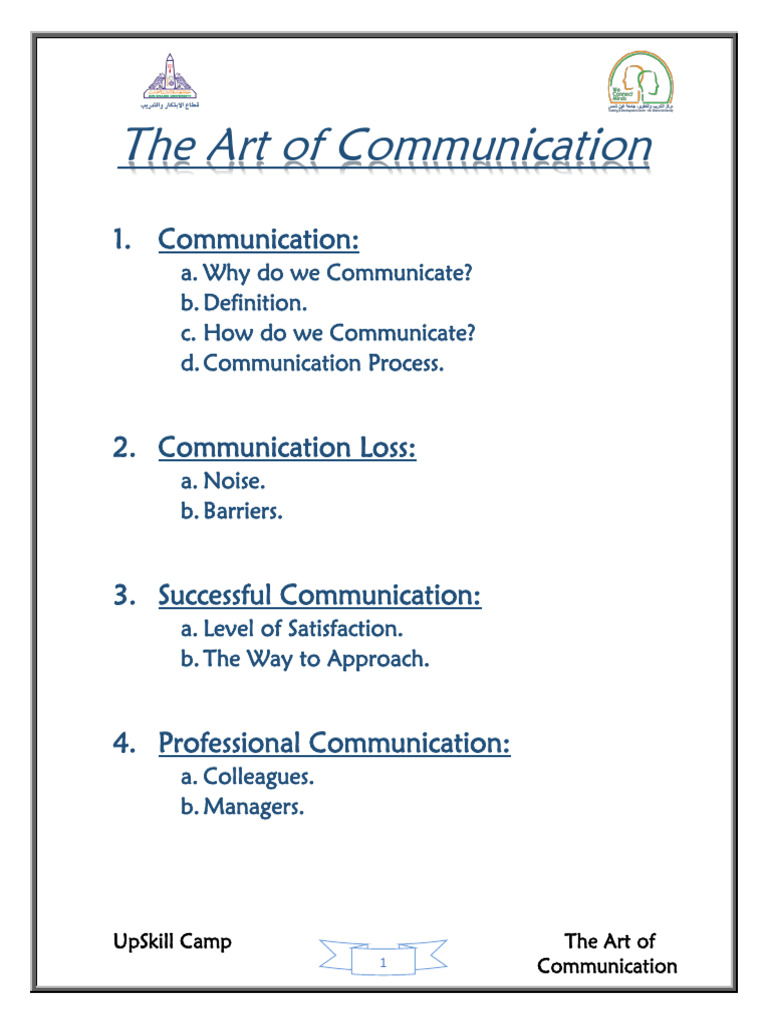 The Art of Communication | PDF | Communication | Nonverbal Communication