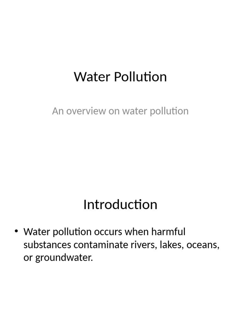 Understanding Water Pollution Causes & Effects | PDF