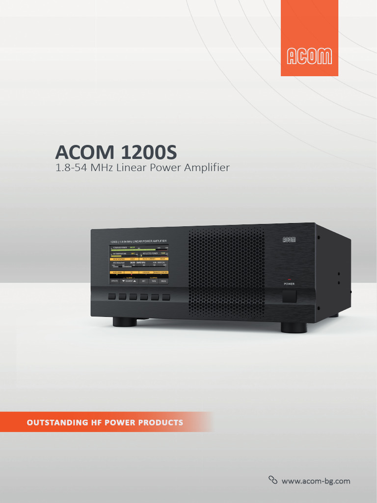ACOM 1200S Amplifier Overview | PDF | Amplifier | Electromagnetic ...