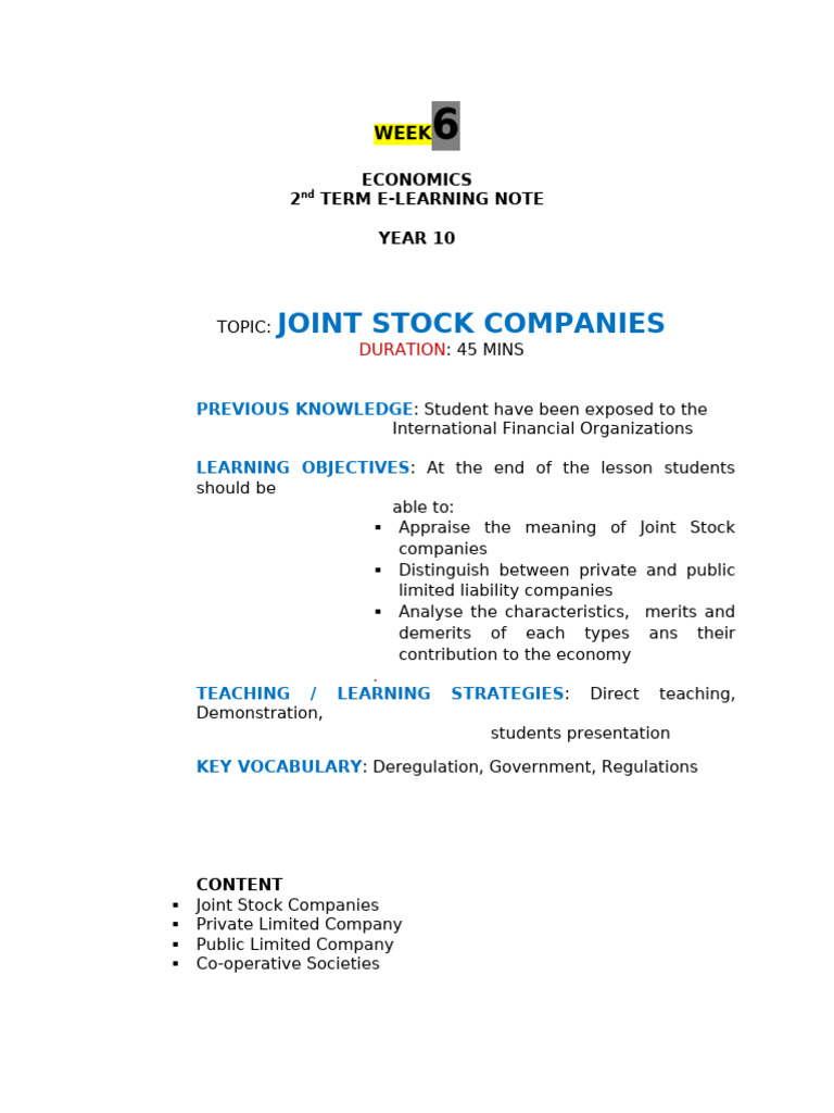 Understanding Joint Stock Companies | PDF | Joint Stock Company | Companies