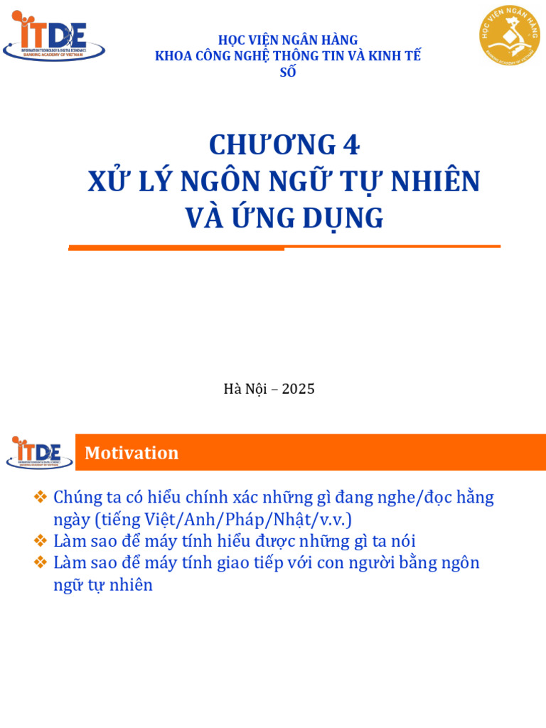 Chương 4 - X Lý Ngôn NG T Nhiên Và NG D NG | PDF