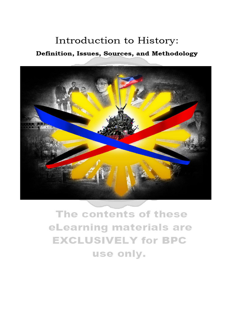 RPH 113 1 Introduction To History Definition Issues Sources and Methodology | PDF | Primary ...
