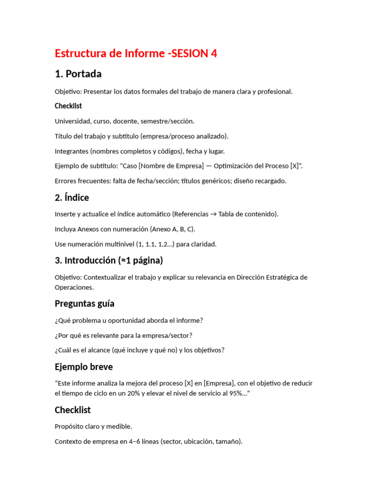 Estructura de Informe REV | PDF | Logística | Business