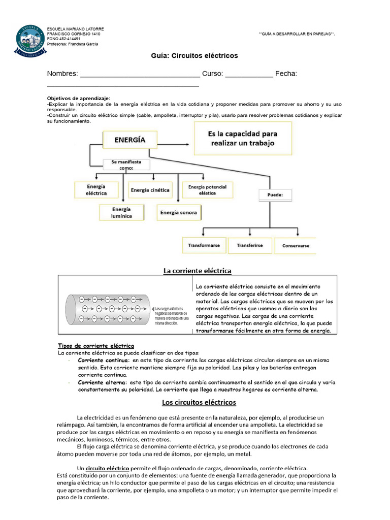 Guía Evaluada Circuitos | PDF