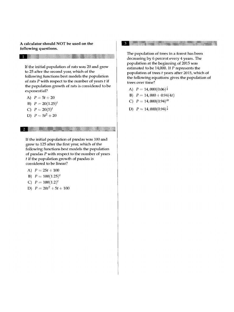 Exponential vs. Linear | PDF